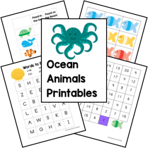 Ocean Animal Tracing Pages - Homeschool Share