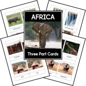 Africa Three Part Cards - Homeschool Share