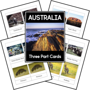 Australia Three Part Cards - Homeschool Share