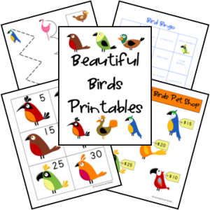 Bird Themed Matching Shapes Worksheets - Homeschool Share