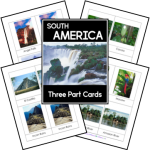 South America Three Part Cards - Homeschool Share