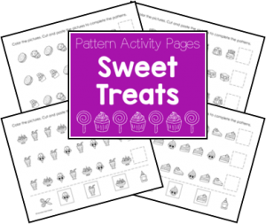 Sweet Treat Preschool Pattern Worksheets - Homeschool Share