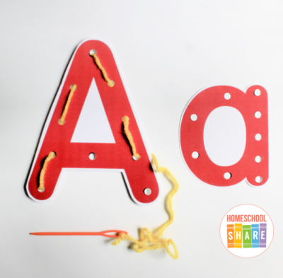 Alphabet Lacing Cards - Homeschool Share