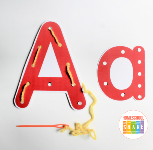 Alphabet Lacing Cards - Homeschool Share