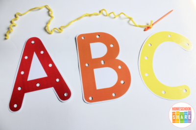 Alphabet Lacing Cards - Homeschool Share