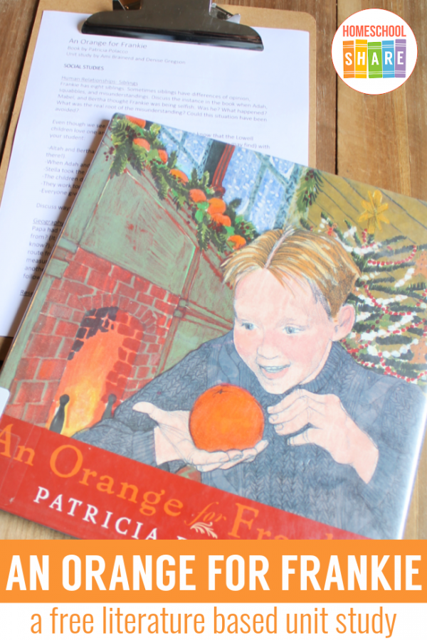 An Orange for Frankie Activities & Lessons - Homeschool Share