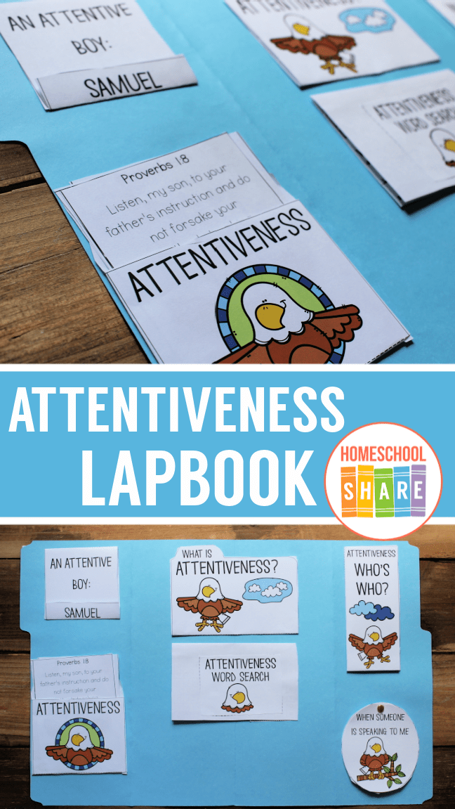 Attentiveness Lapbook - Homeschool Share