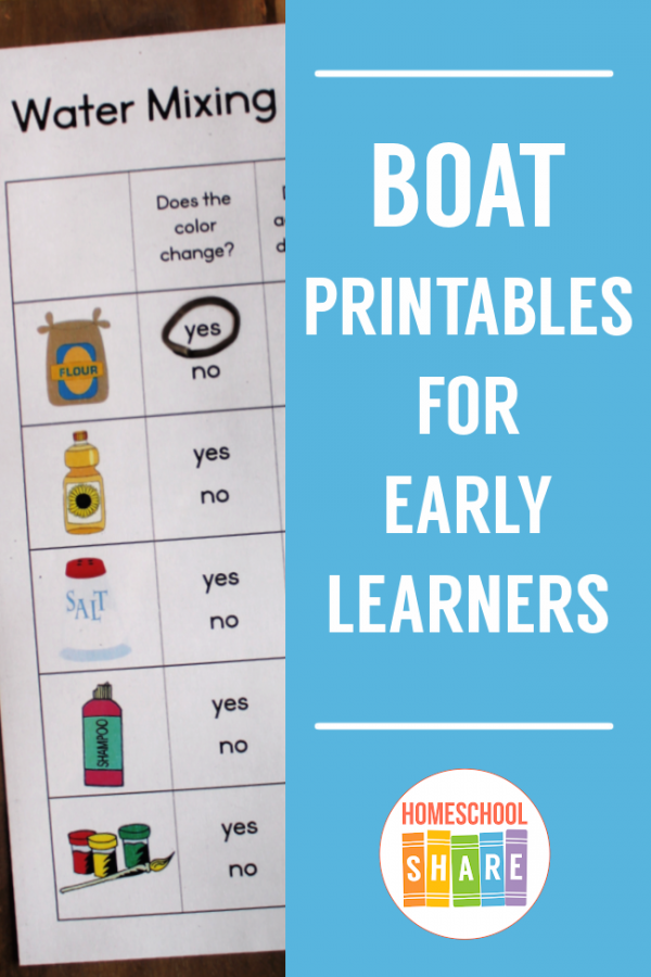 Boat Adventure Printables for Preschool - Homeschool Share