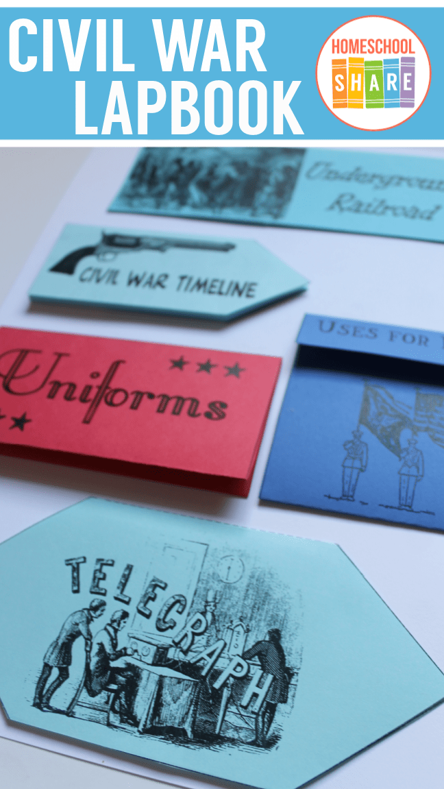 Free Civil War Lapbook - Homeschool Share