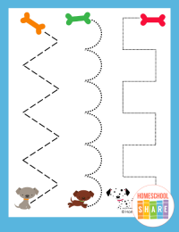 Free Puppy Printables for Preschool & Kindergarten - Homeschool Share