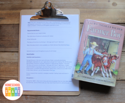Farmer Boy Unit Study & Lesson Plan - Homeschool Share