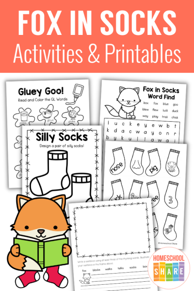 Free Fox in Socks Activities & Printables - Homeschool Share