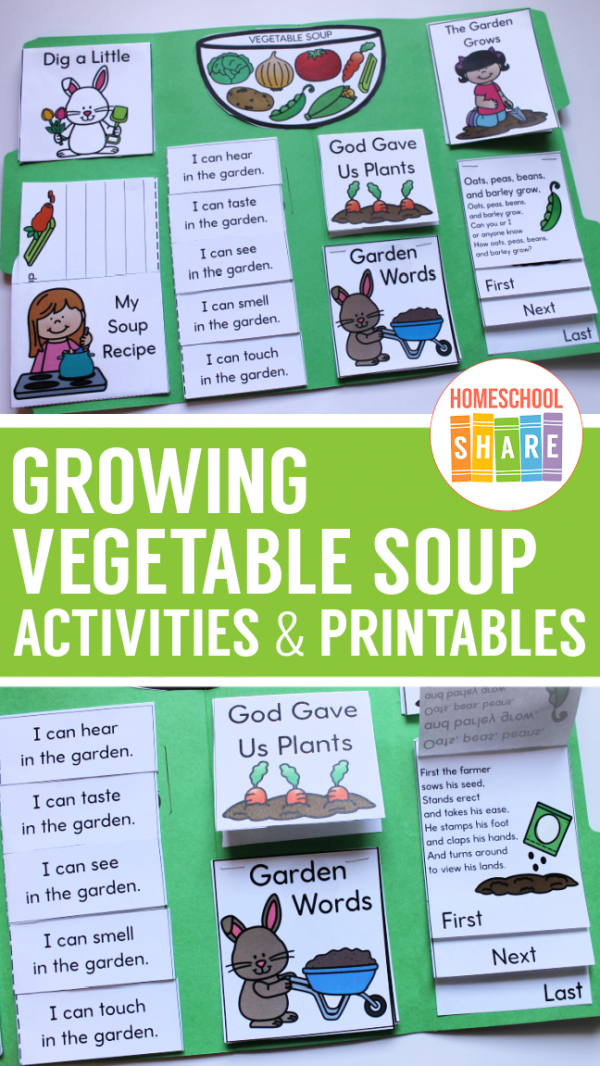 Growing Vegetable Soup Activities & Printables - Homeschool Share