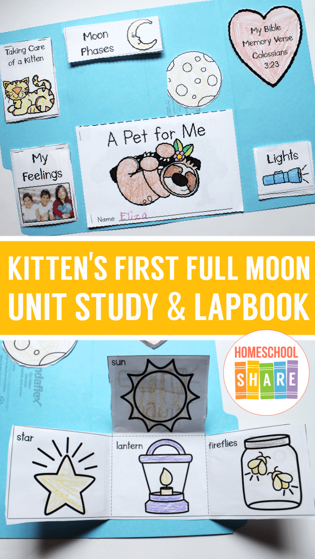 Kitten's First Full Moon Unit Study & Lapbook - Homeschool Share