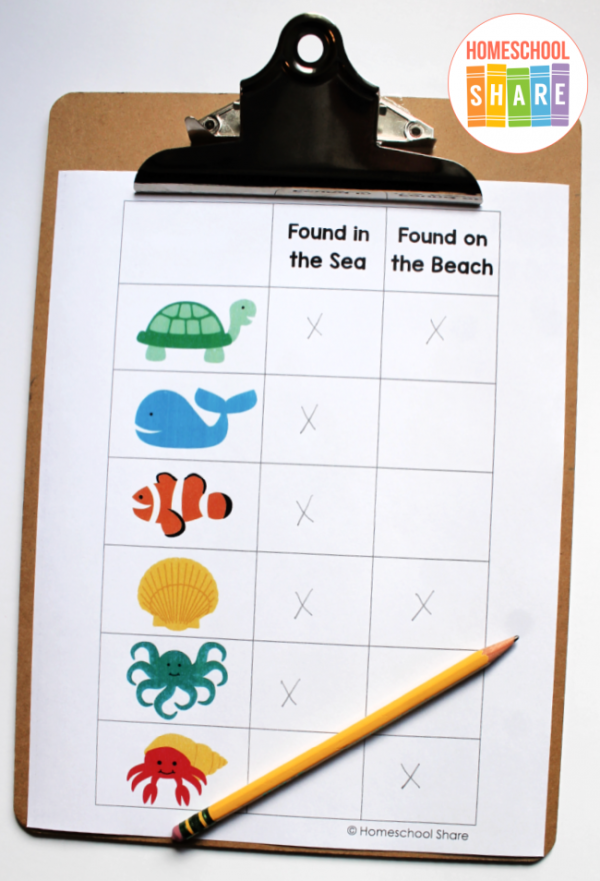Free Ocean Animal Printables for Preschool & Kindergarten - Homeschool ...