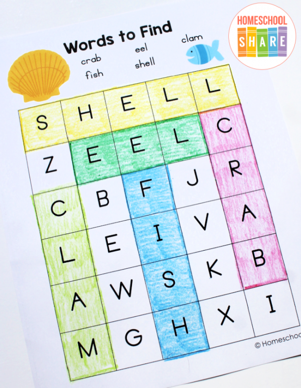 Free Ocean Animal Printables for Preschool & Kindergarten - Homeschool ...