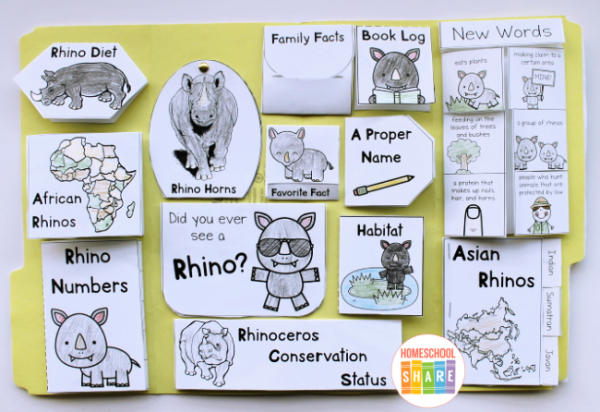 Free Rhinoceros Lapbook - Homeschool Share