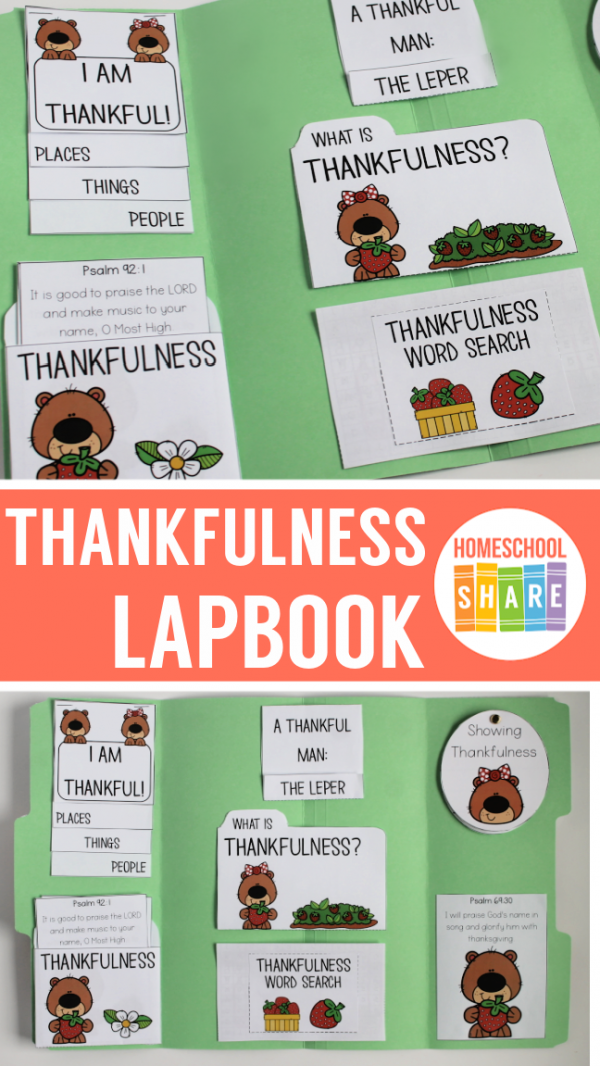 Free Thankfulness Lapbook - Homeschool Share