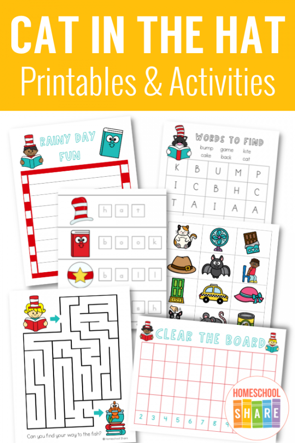 Free Cat in the Hat Printables & Activities - Homeschool Share