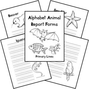 Alphabet Animal Report Forms – Homeschool Share