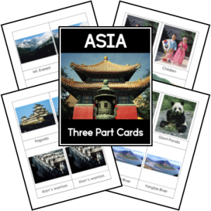 Asia Three Part Cards - Homeschool Share