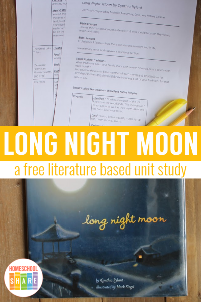 Long Night Moon Unit Study - Homeschool Share