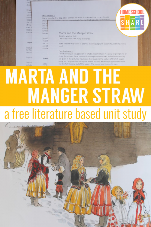 Marta and the Manger Straw Unit Study - Homeschool Share