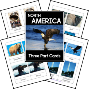 North America Three Part Cards - Homeschool Share
