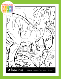 Free Dinosaur Coloring Pages for Kids - Homeschool Share