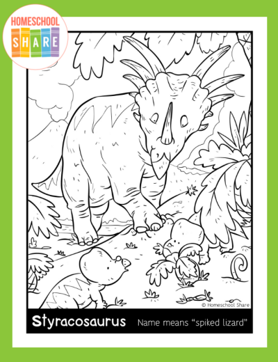 Free Dinosaur Coloring Pages for Kids - Homeschool Share