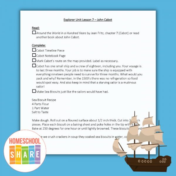Free Explorers Notebook - Homeschool Share