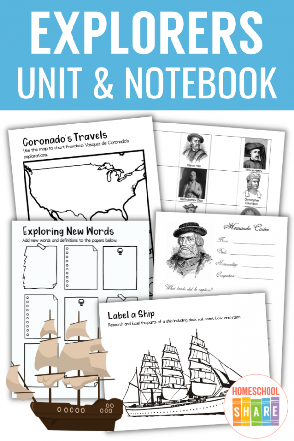 Free Explorers Notebook - Homeschool Share