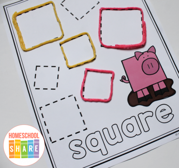 Free Pig Shapes Tracing Worksheets - Homeschool Share