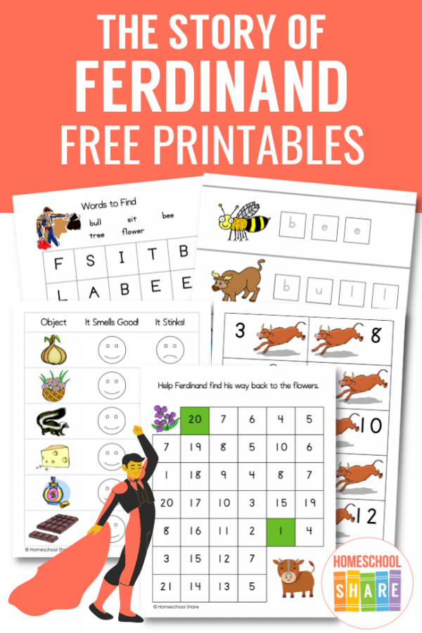 The Story of Ferdinand Printables - Homeschool Share