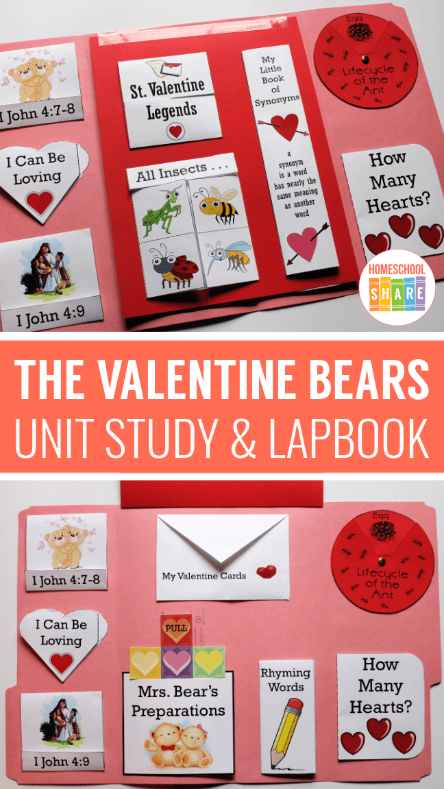 The Valentine Bears Unit Study & Lapbook - Homeschool Share