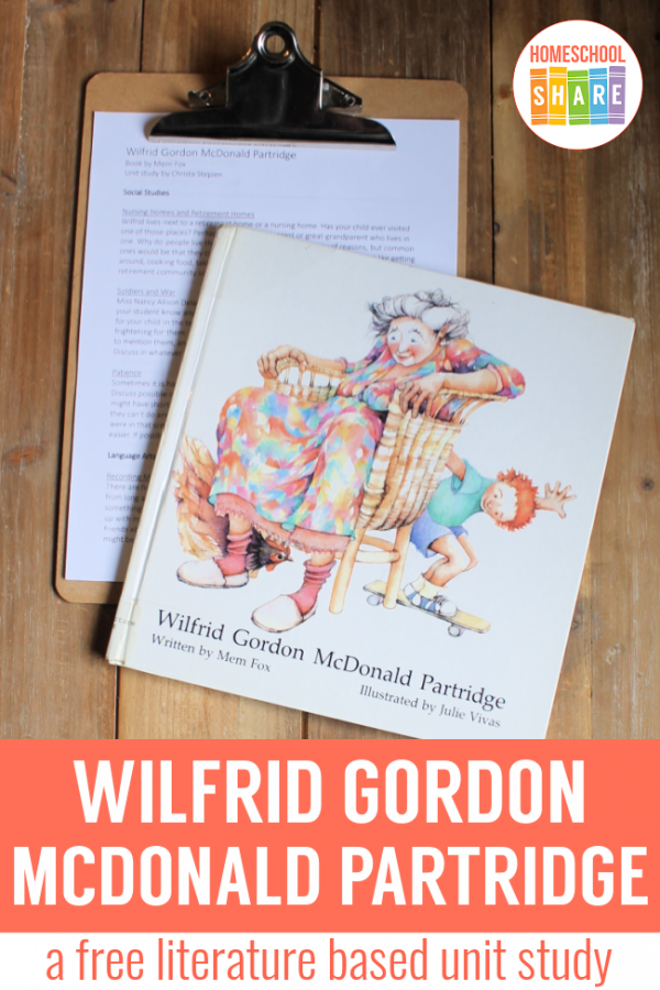 Wilfrid Gordon McDonald Partridge Unit Study - Homeschool Share