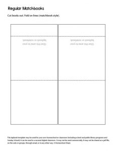 Matchbooks for Your Lapbook - Homeschool Share