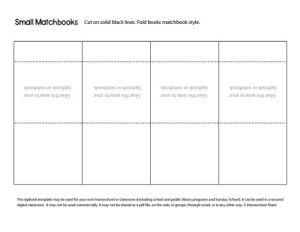 Matchbooks for Your Lapbook - Homeschool Share