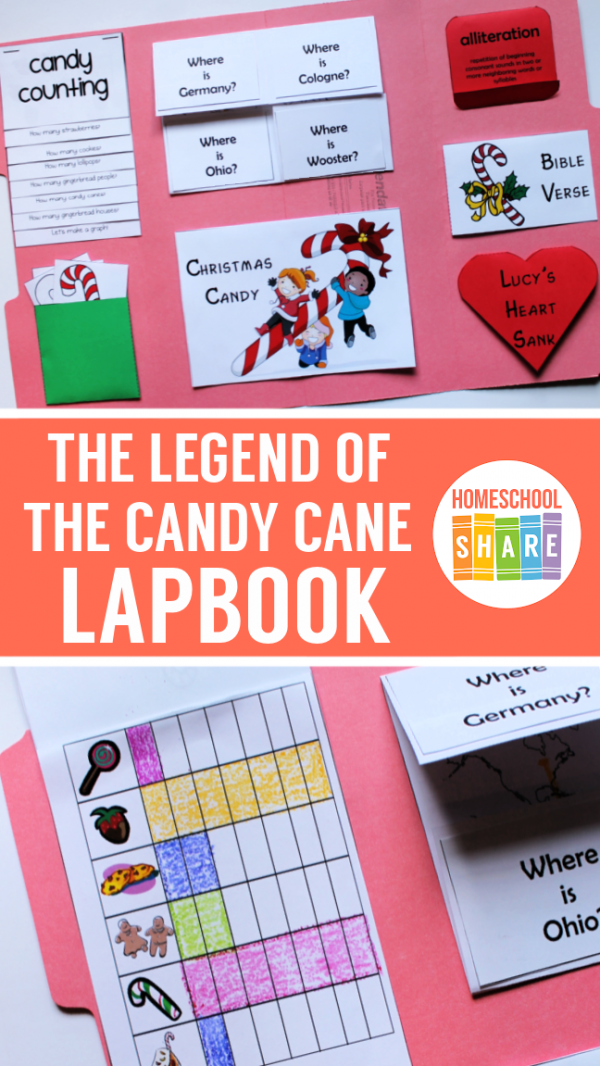 The Legend of the Candy Cane Activities & Lapbook - Homeschool Share