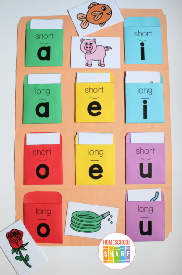 Short and Long Vowels Lapbook - Homeschool Share