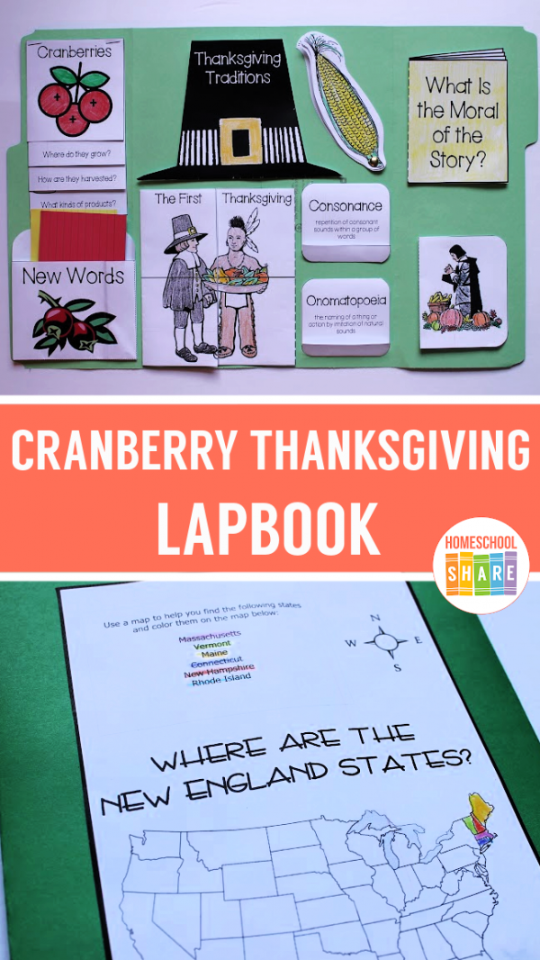 Cranberry Thanksgiving Lapbook - Homeschool Share