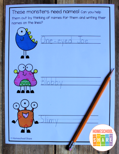 Monster Printables - Homeschool Share