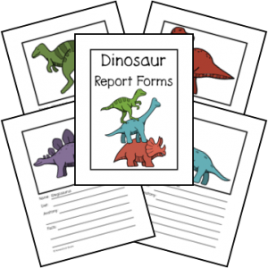 Dinosaur Report Forms - Homeschool Share