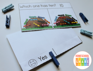 Busy Ants Counting Clip Cards - Homeschool Share