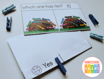 Busy Ants Counting Clip Cards - Homeschool Share