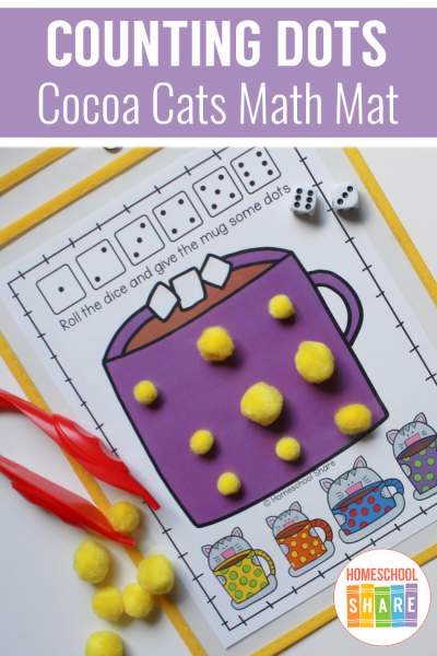Cocoa Cats Winter Math Activity for Preschool - Homeschool Share