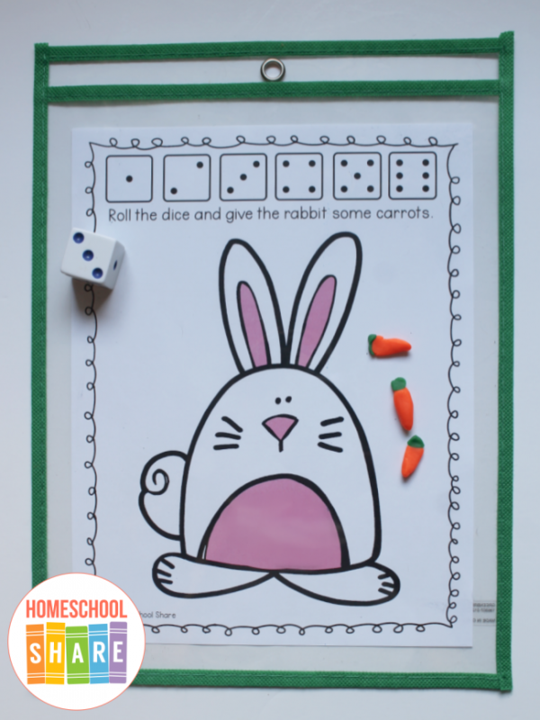 Free Rabbit Math Mat Game - Homeschool Share