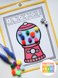 Gumball Machine Math Mat - Homeschool Share