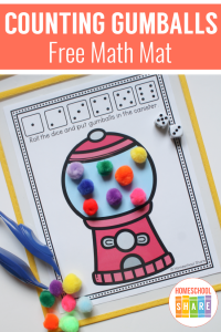Gumball Machine Math Mat - Homeschool Share