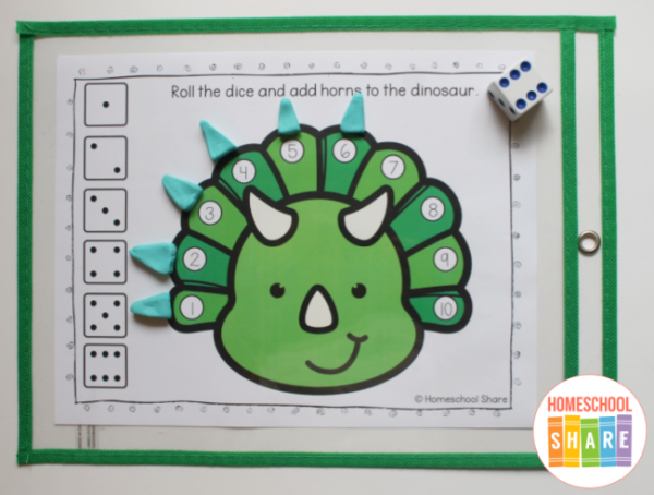 Dinosaur Math Mat - Homeschool Share